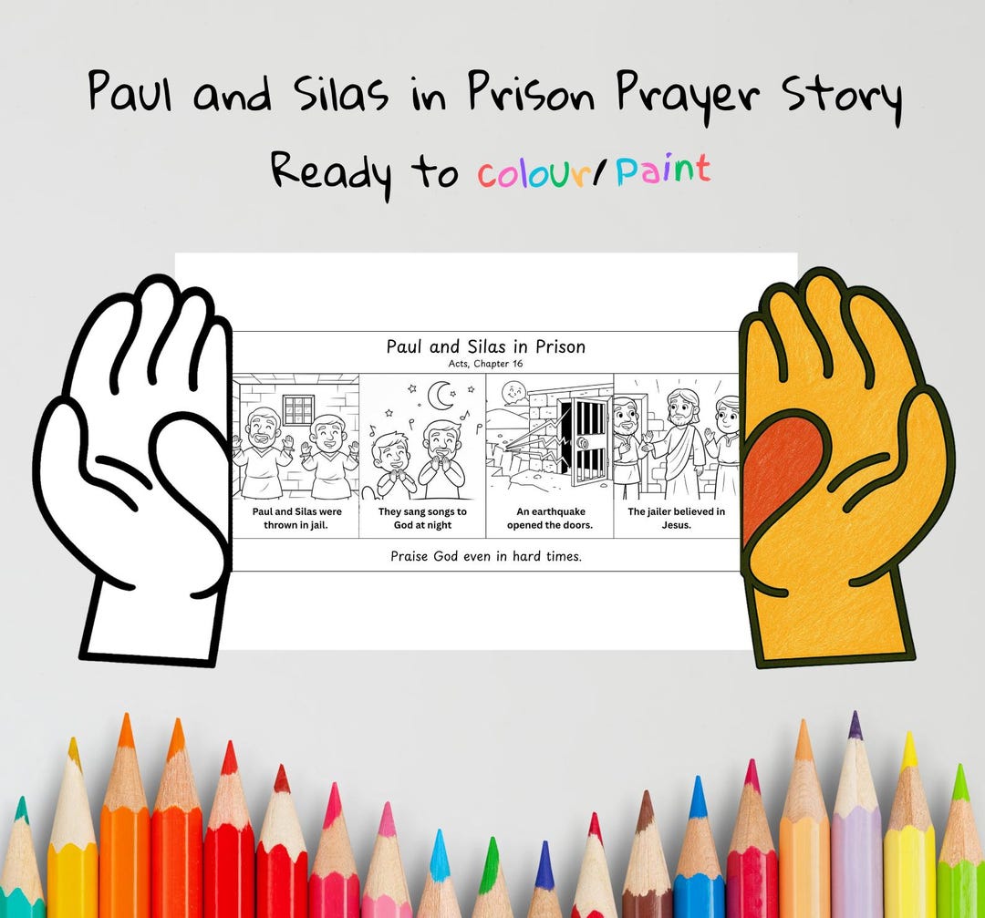 Paul & Silas in Prison Prayer Hands Craft | Praise in Hard Times Lesson ...