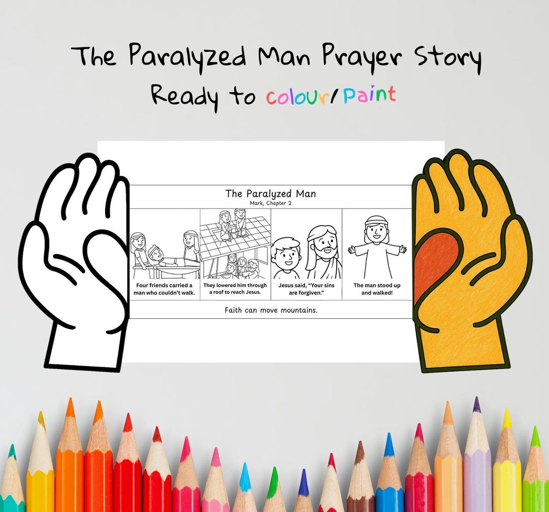 Paralyzed Man Prayer Hands Craft | Jesus Forgives & Heals Lesson ...