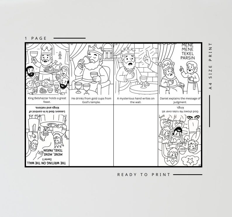 The Writing on the Wall Bible Craft | Kids Sunday School Activity ...