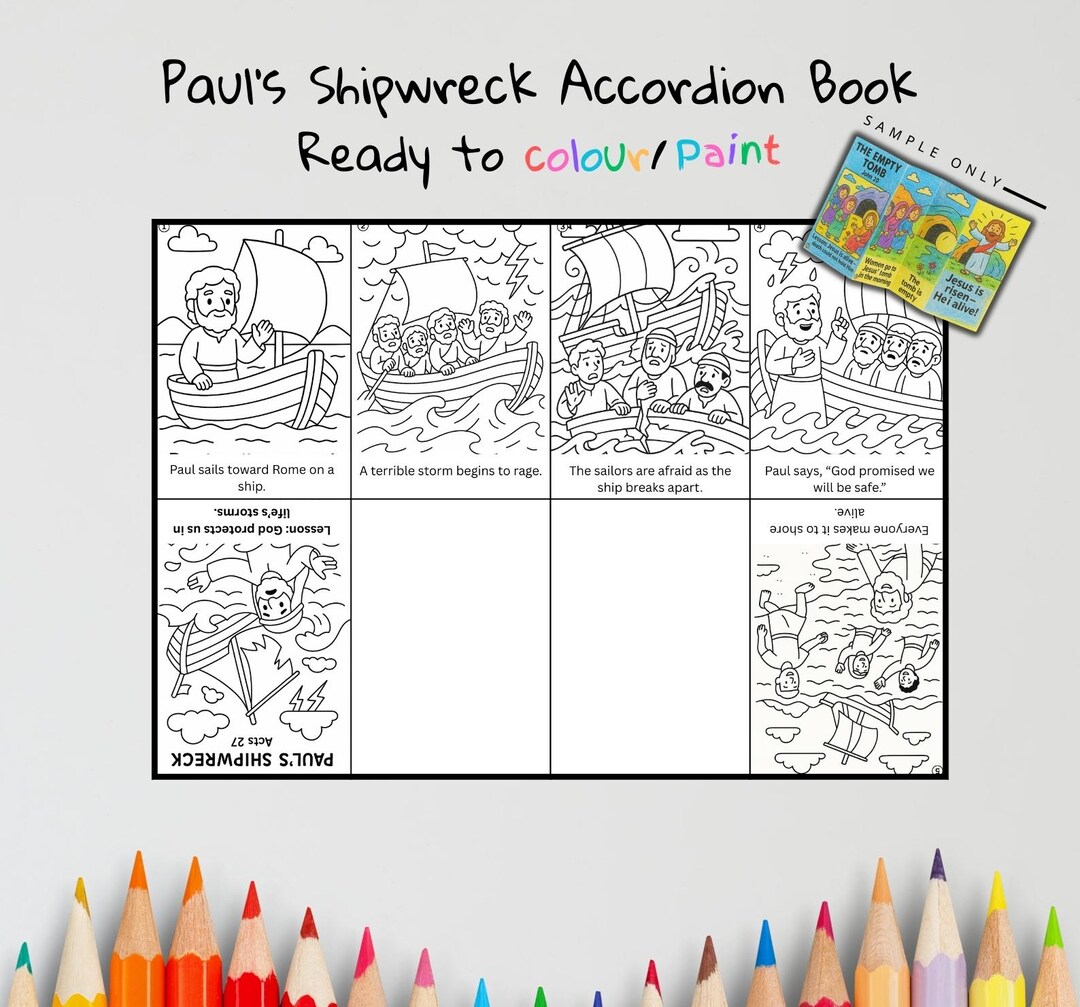 Paul’s Shipwreck Bible Craft | Kids Sunday School Activity | Bible ...