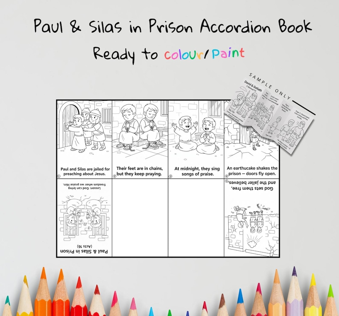 Paul & Silas in Prison Bible Craft | Kids Sunday School Activity ...