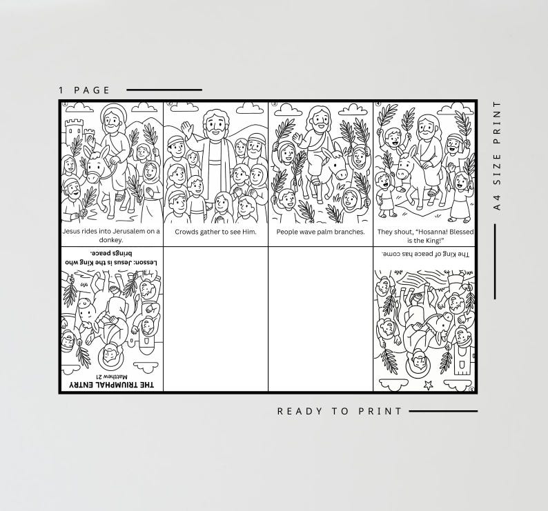 The Triumphal Entry Bible Craft | Kids Sunday School Activity | Bible ...