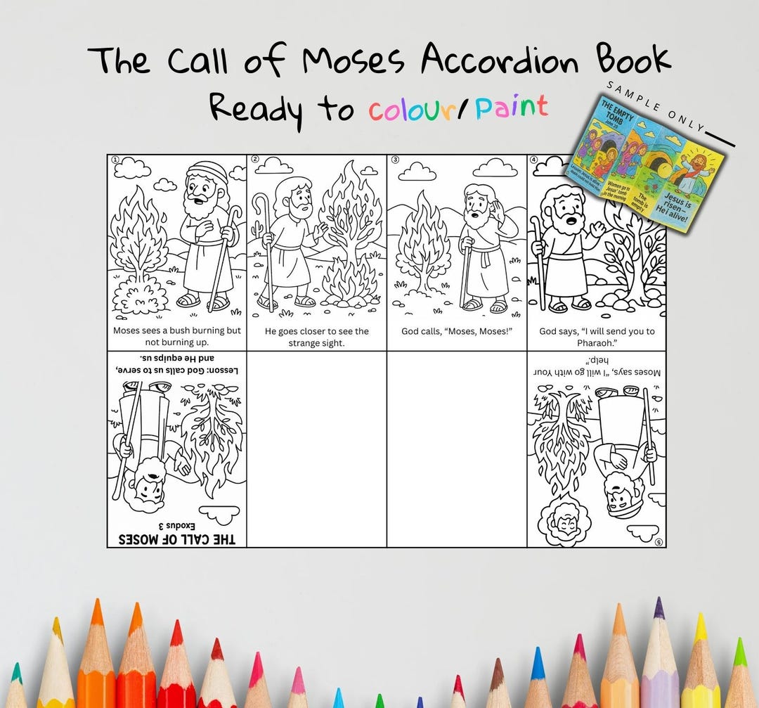The Call of Moses Bible Craft | Kids Sunday School Activity | Bible ...