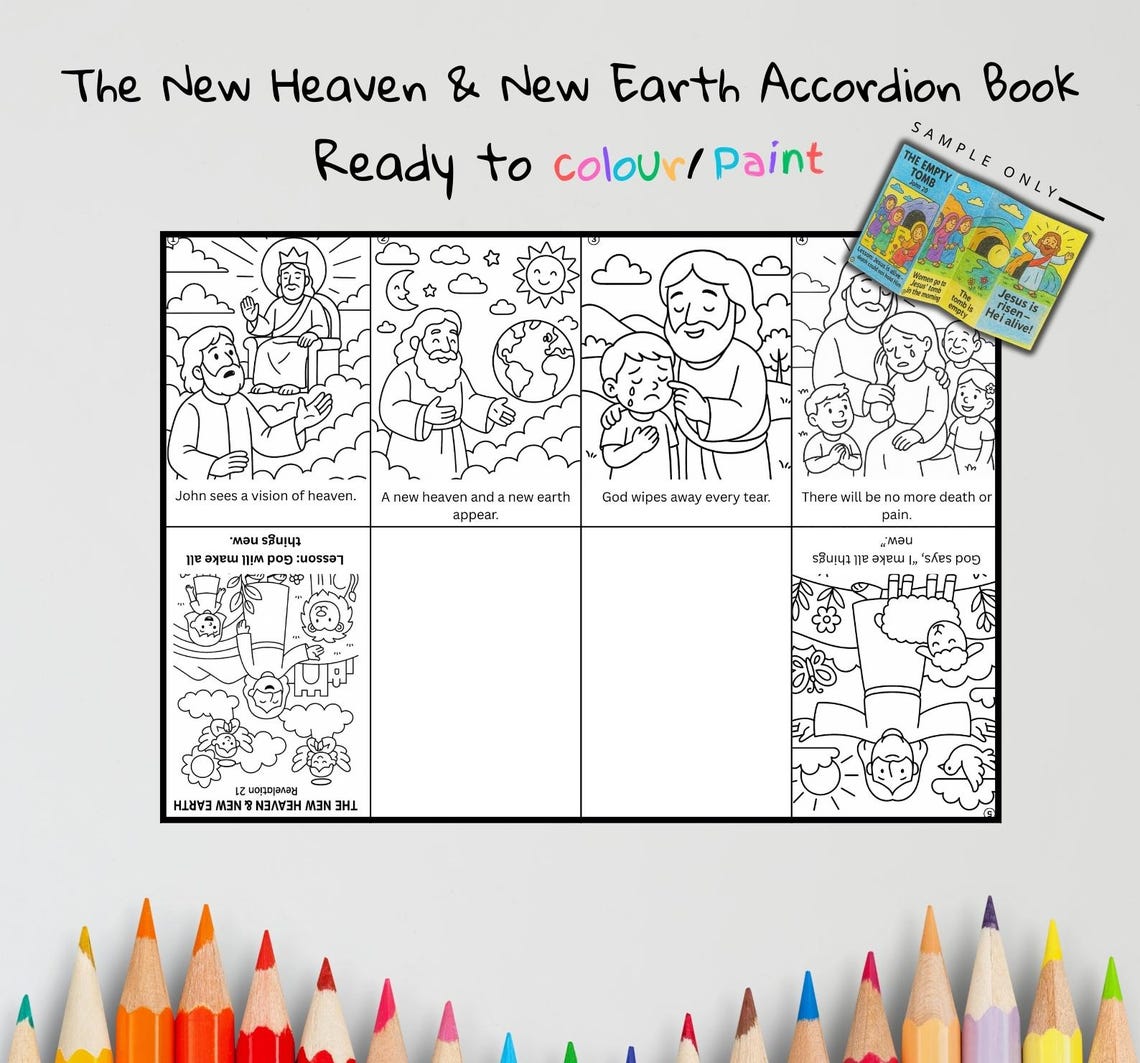 The New Heaven and New Earth Bible Craft | Kids Sunday School Activity ...