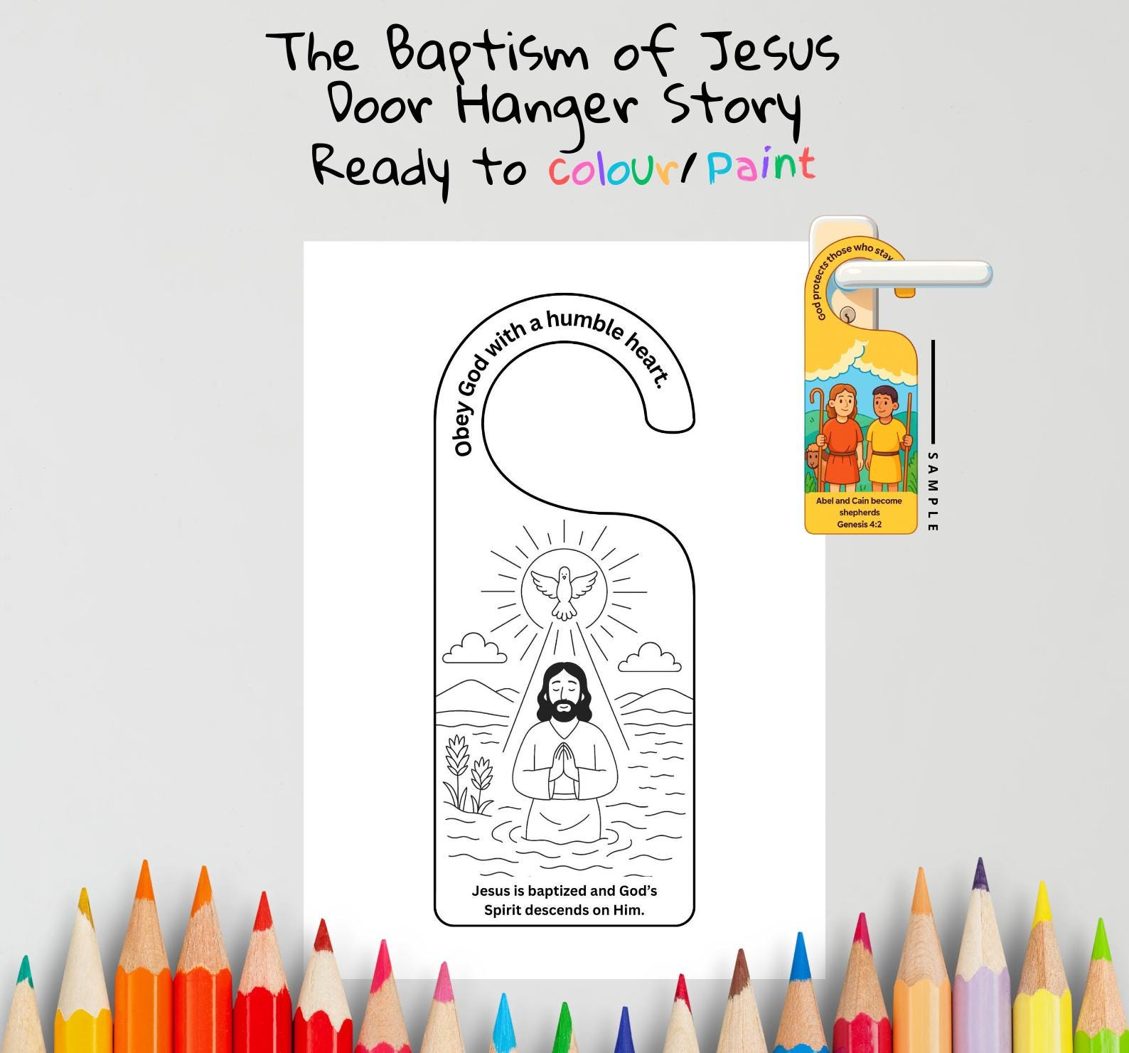 Baptism of Jesus Sunday School Craft Bundle (7 Activities) | Matthew 3 ...