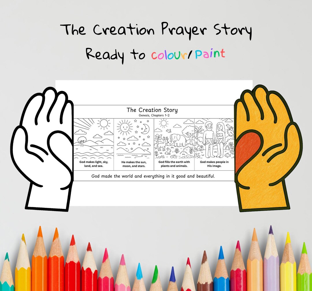 Creation Story Prayer Hands Craft | God Made Everything Lesson ...