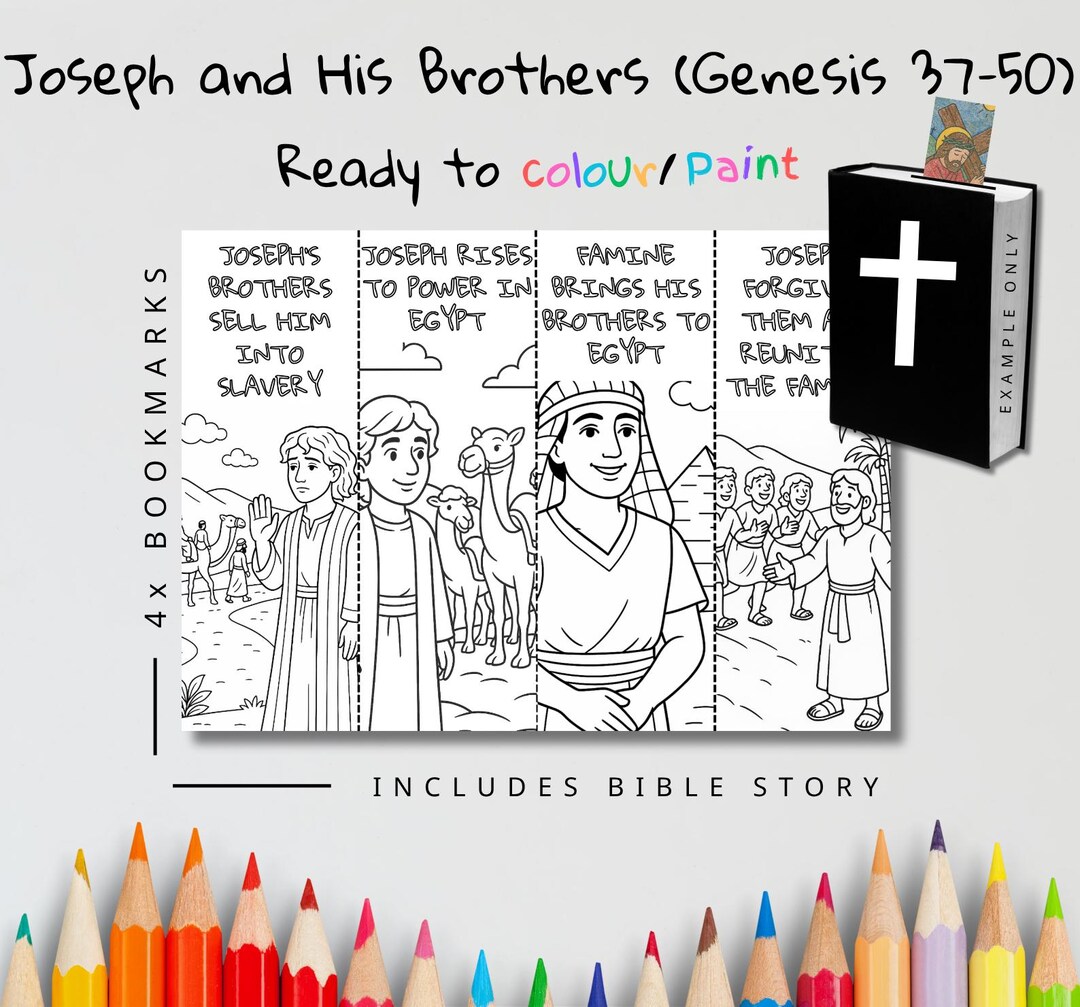 Joseph and His Brothers Bookmark Set (4 Bookmarks) | Bible Story ...