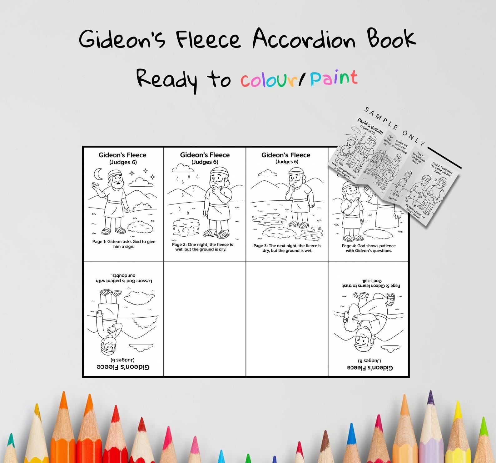 Gideon’s Fleece Bible Craft | Kids Sunday School Activity | Bible ...
