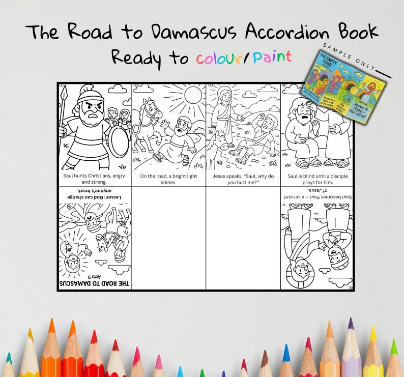 Road to Damascus Bible Craft | Kids Sunday School Activity | Bible ...