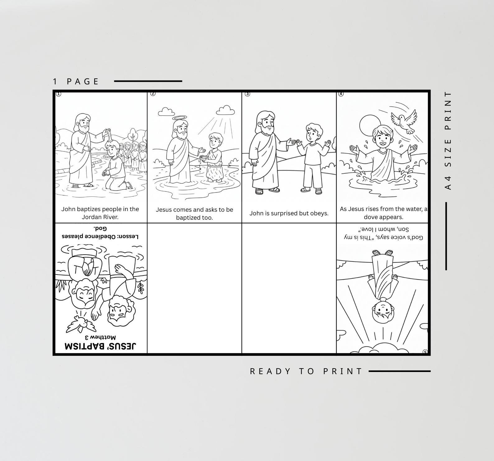 Jesus’ Baptism Bible Craft | Kids Sunday School Activity | Bible ...