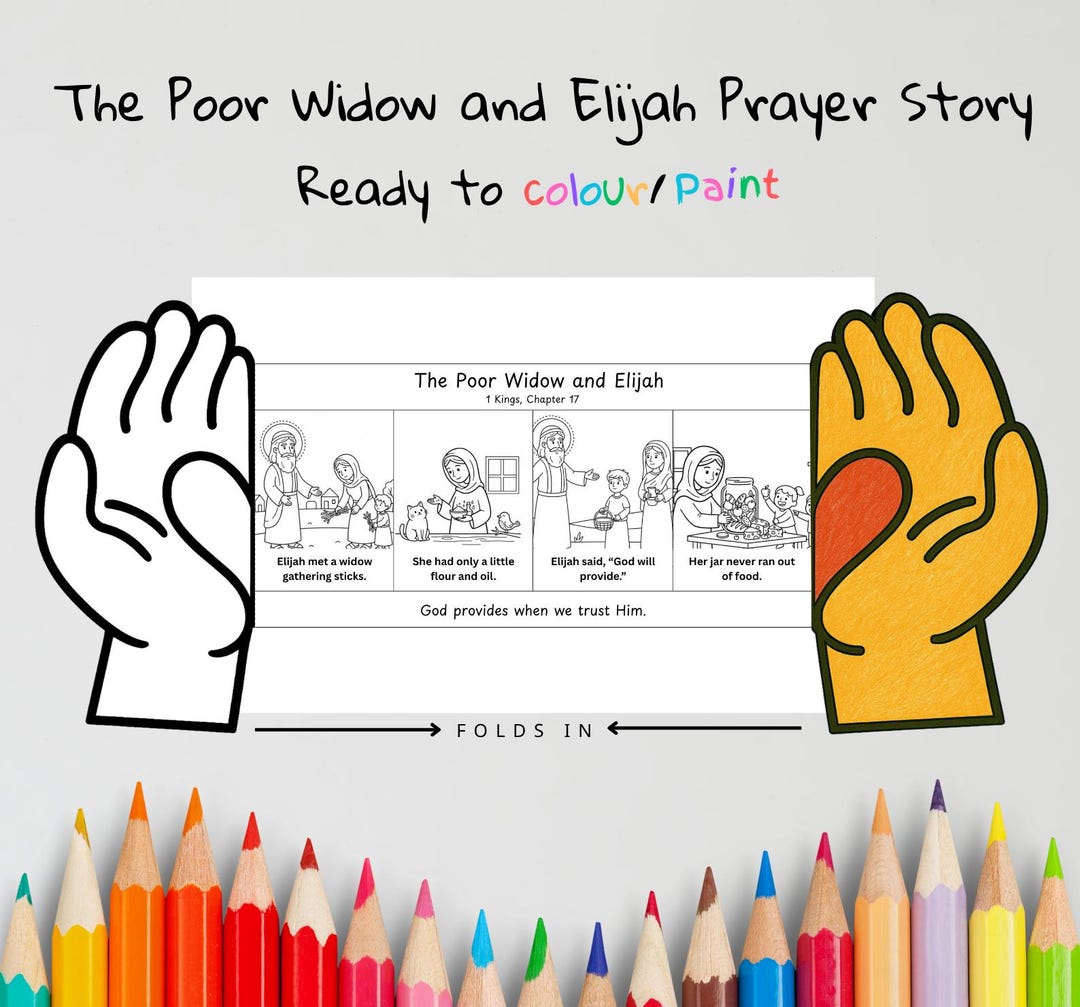 Poor Widow & Elijah Prayer Hands Craft | God Provides Lesson ...