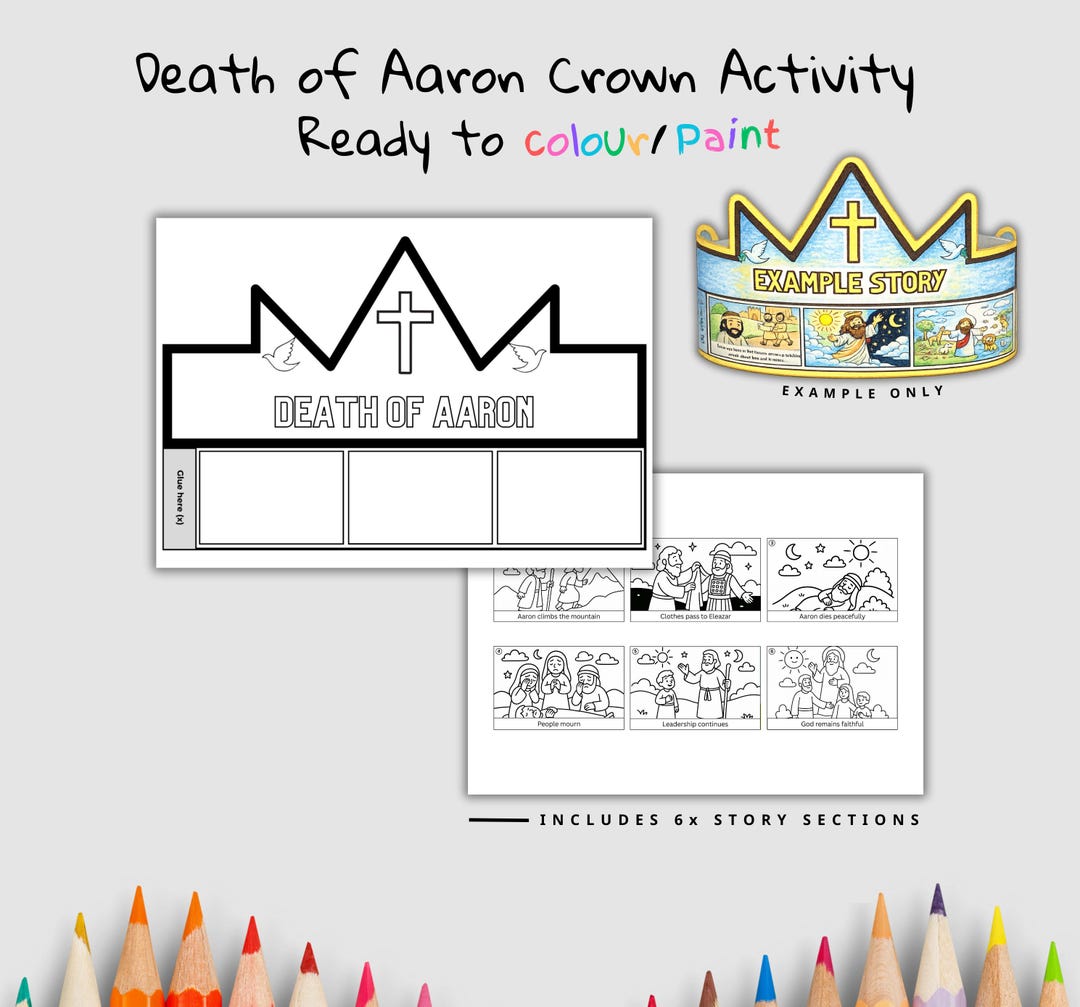 Death of Aaron Bible Crown Printable | God is Faithful | Christian ...