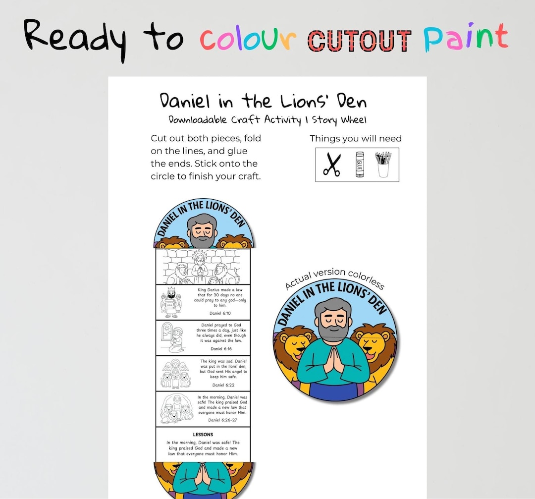 Daniel in the Lions’ Den Bible Craft | Daniel 6 Sunday School Activity ...