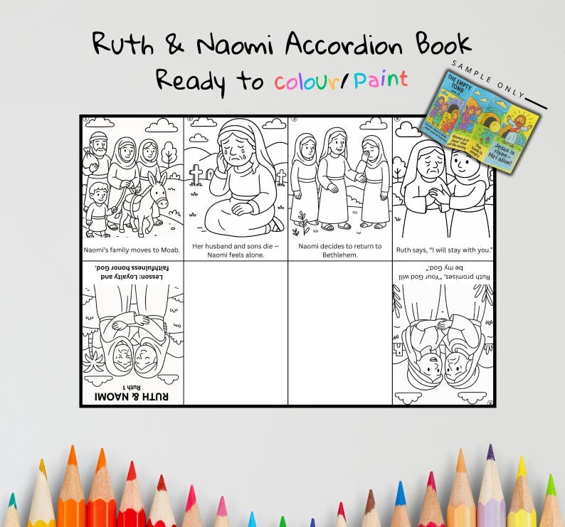 Ruth and Naomi Bible Craft | Kids Sunday School Activity | Bible ...