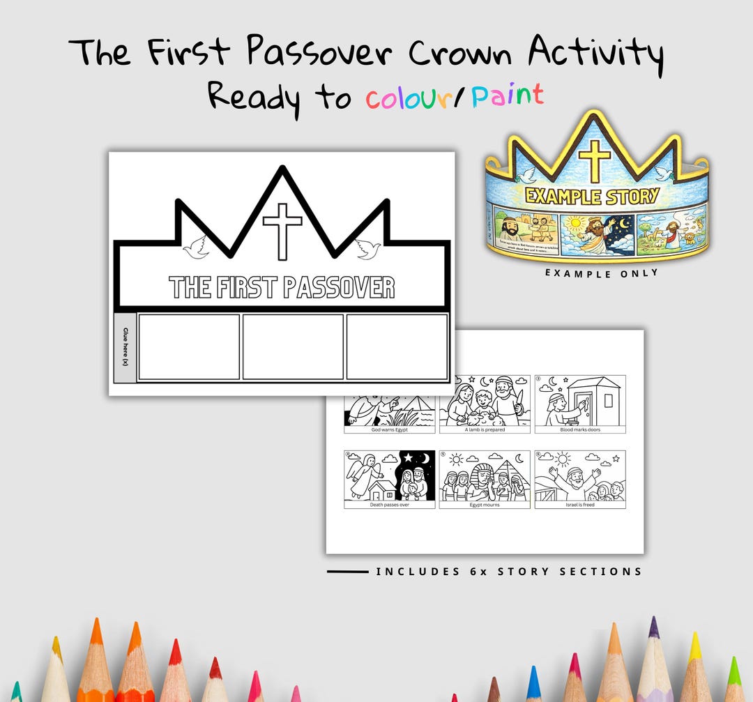 First Passover Bible Crown Printable | God Saves | Christian Printable ...