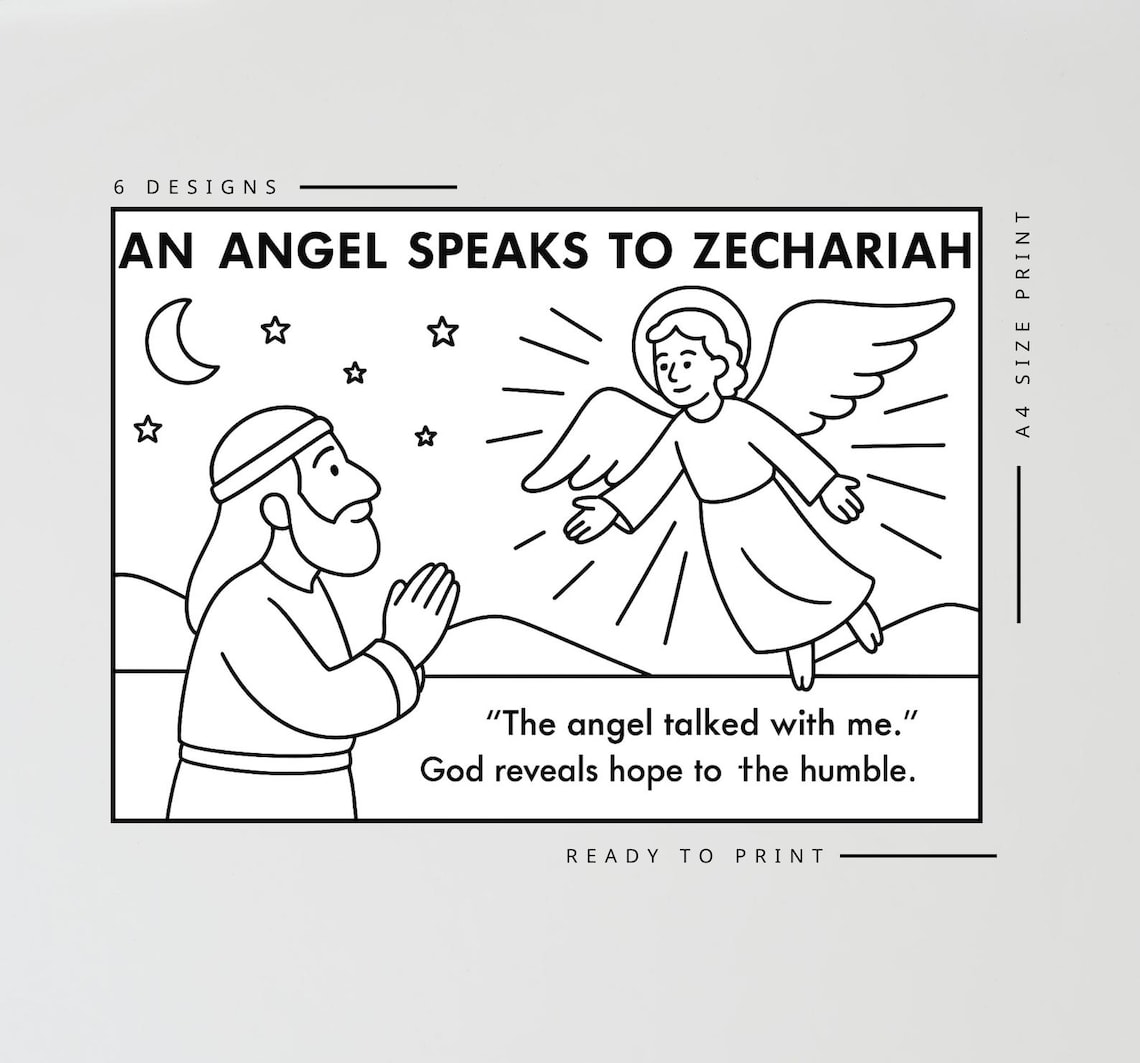 Zechariah’s Night Visions Coloring Pages Craft | Kids Bible Craft ...