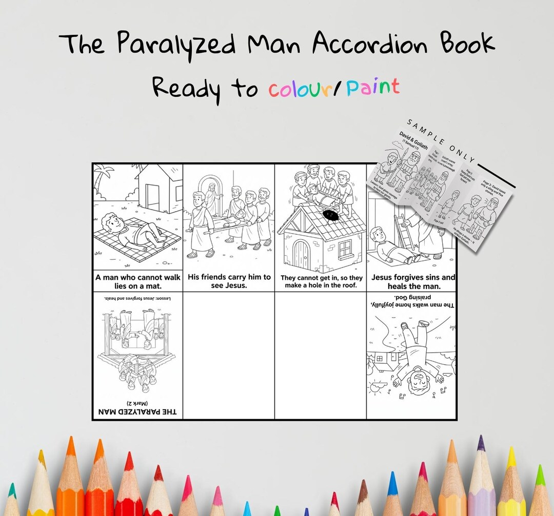 Paralyzed Man Bible Craft | Kids Sunday School Activity | Bible ...