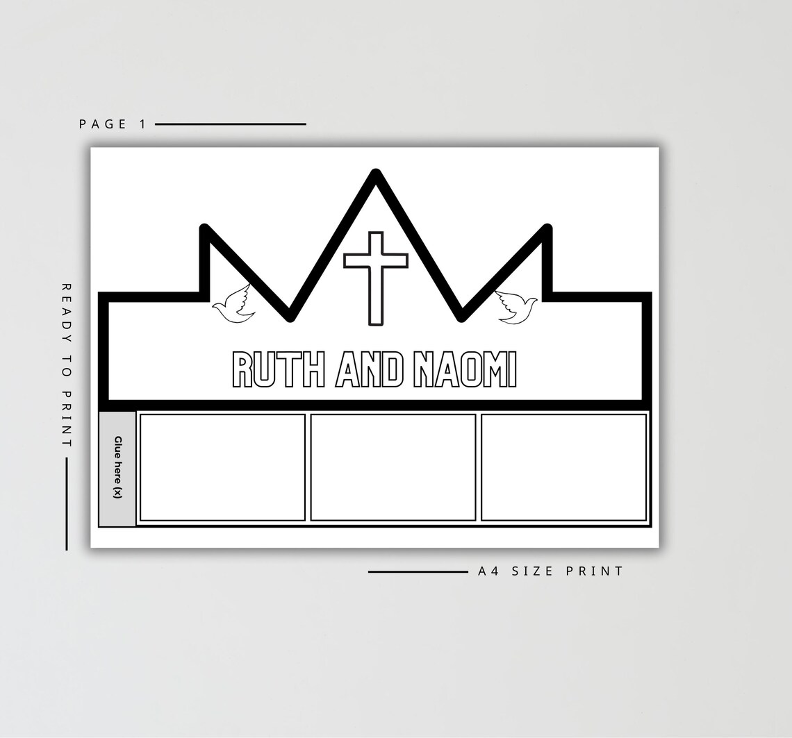 Ruth and Naomi Bible Crown Printable | Loyalty and Love Craft ...