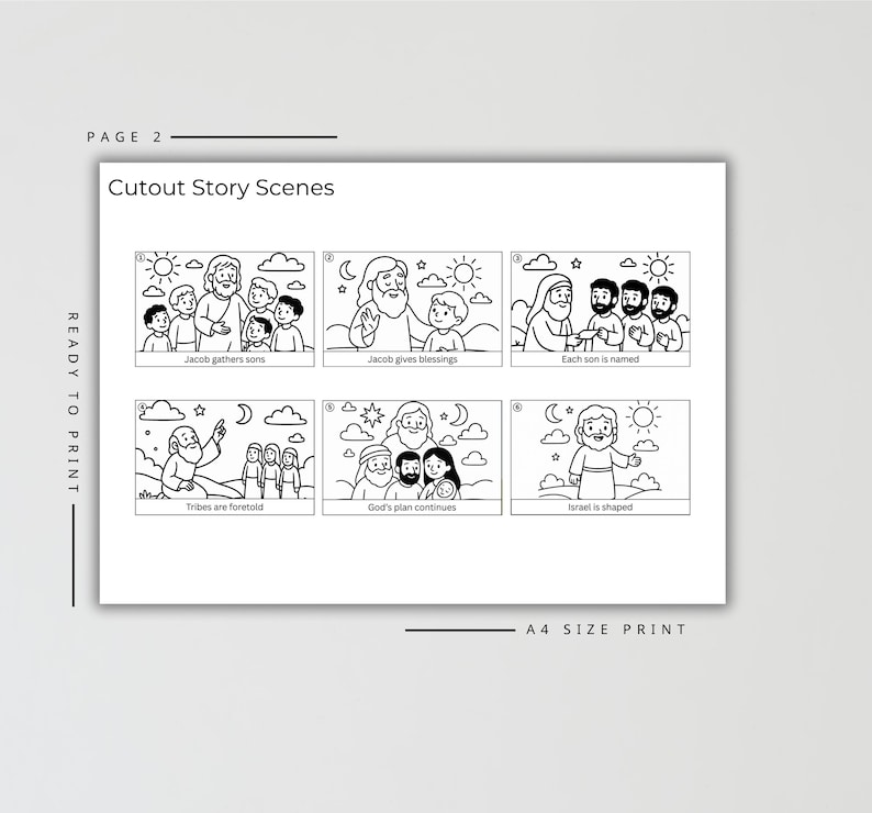 Jacob Blesses Sons Bible Crown Printable | God’s Plan | Christian ...