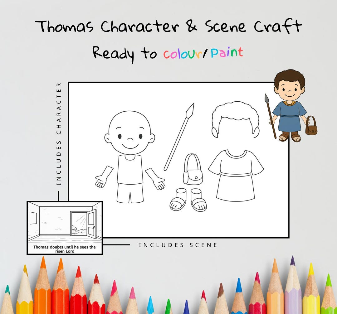 Thomas Doubts the Risen Lord | Bible Craft-sunday School Bible Activity ...