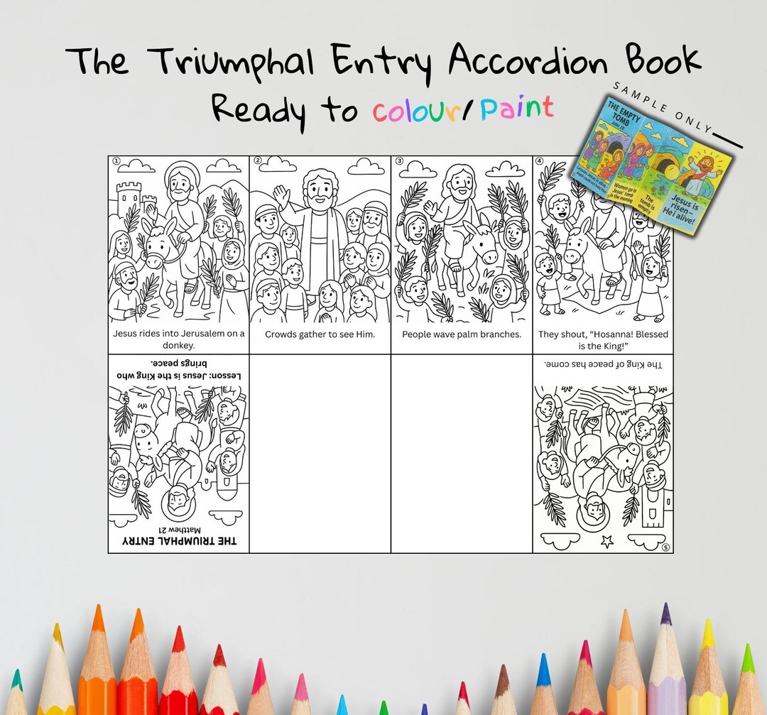 The Triumphal Entry Bible Craft | Kids Sunday School Activity | Bible ...
