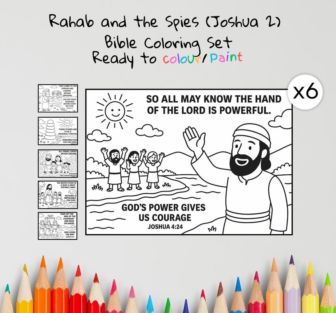 Rahab and the Spies Coloring Pages Craft | Kids Bible Craft | Joshua 2 ...