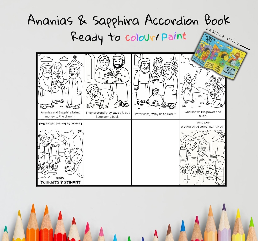 Ananias and Sapphira Bible Craft | Kids Sunday School Activity | Bible ...