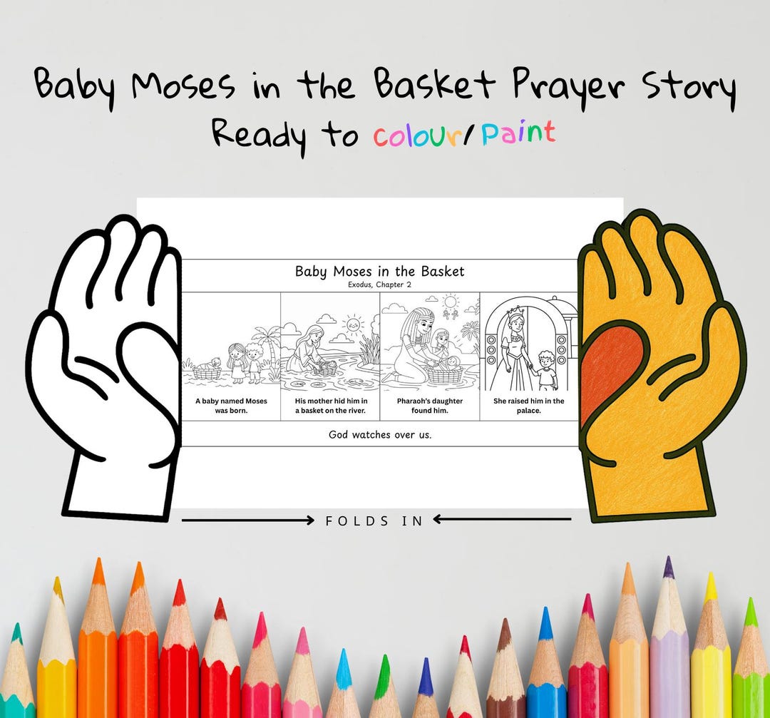 Baby Moses Prayer Hands Craft | God Protects Us Lesson | Christian ...
