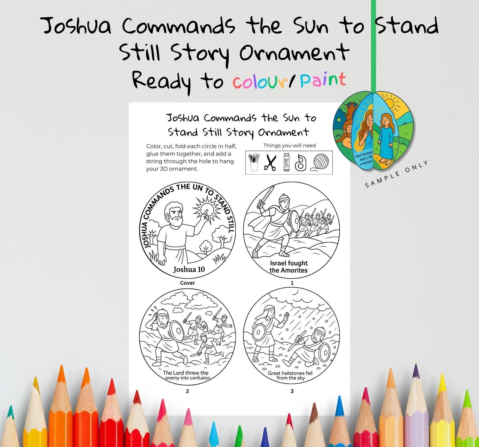 Joshua Commands the Sun to Stand Still (joshua 10) | 3D Bible Story ...