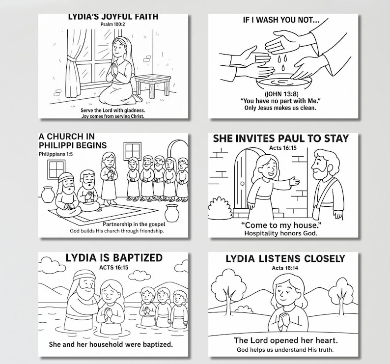 Lydia Believes Coloring Pages Craft | Kids Bible Craft | Acts 16 ...