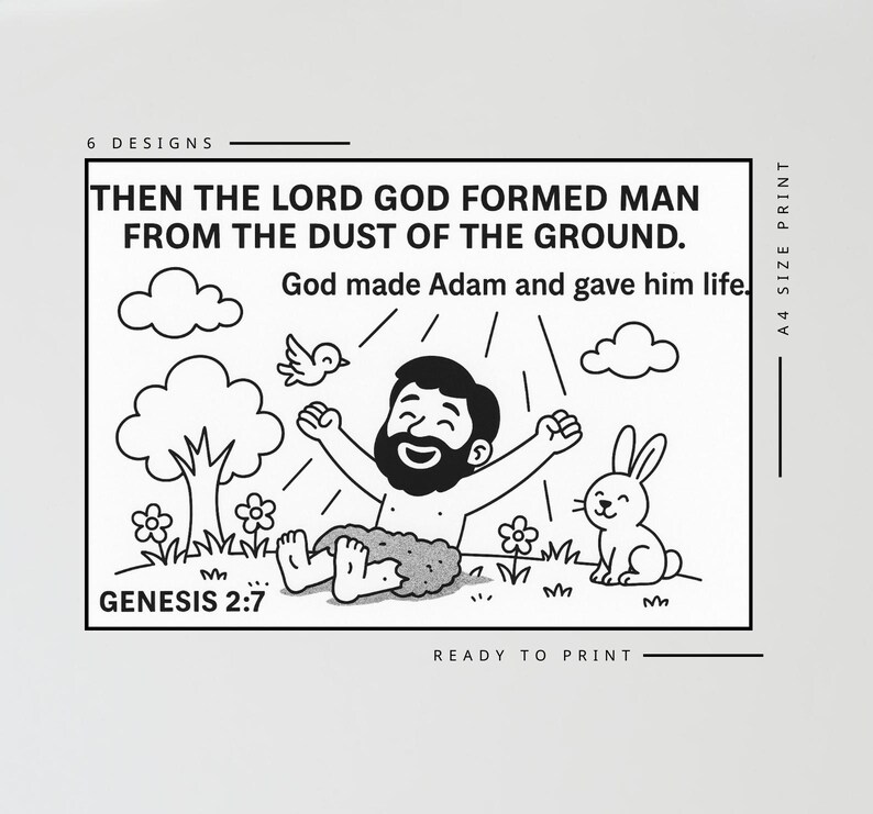 Adam & Eve Bible Coloring Pages Craft | Kids Bible Craft | Genesis 2–3 ...