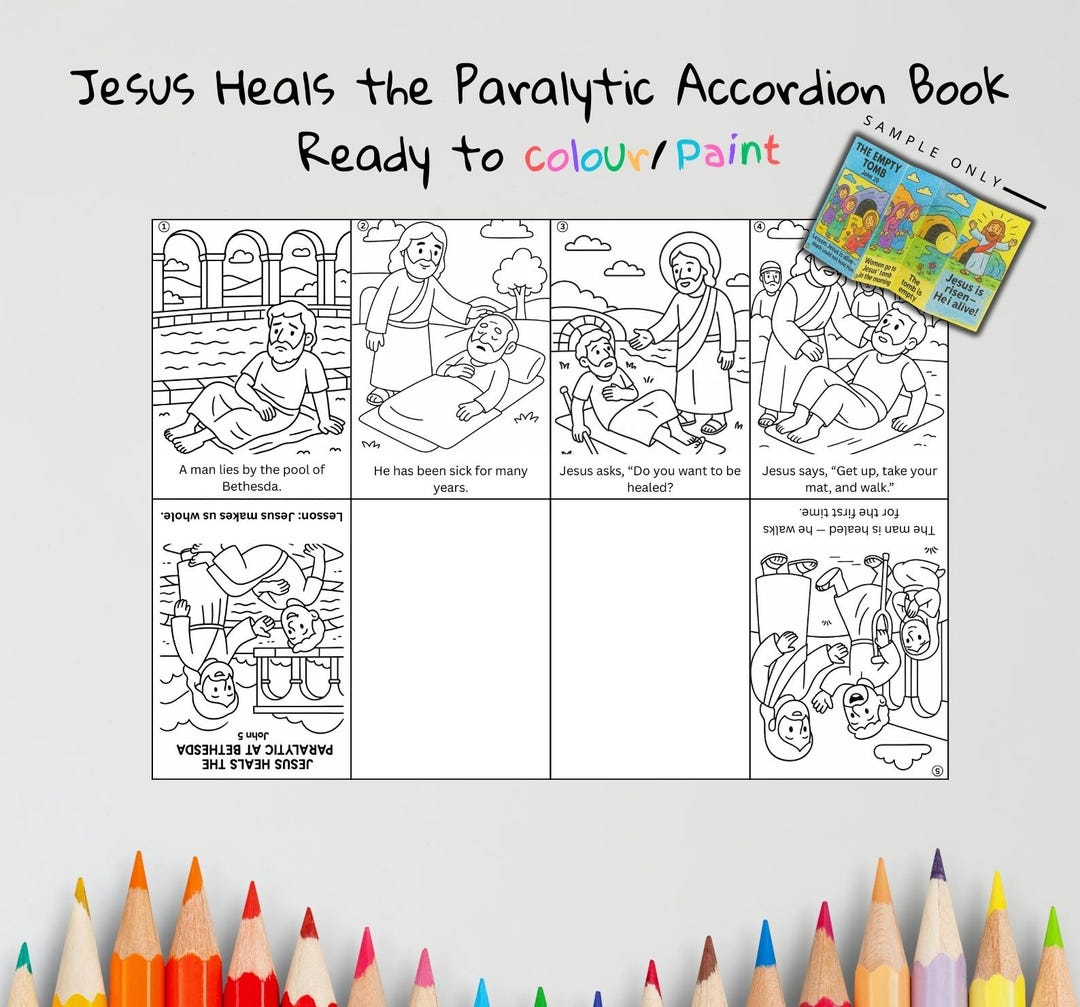 Jesus Heals the Paralytic at Bethesda Bible Craft | Kids Sunday School ...