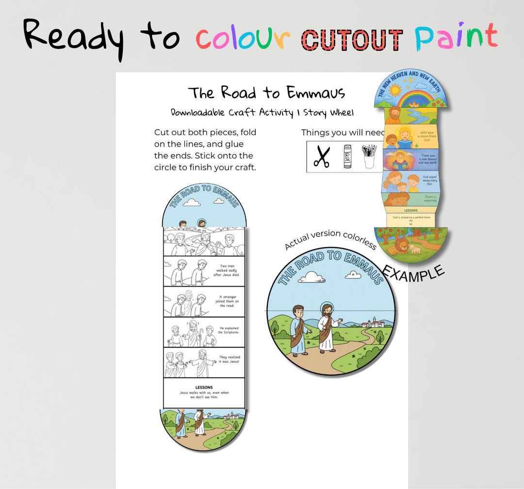 The Road to Emmaus Bible Craft | Jesus Walks With Us Lesson | Christian ...