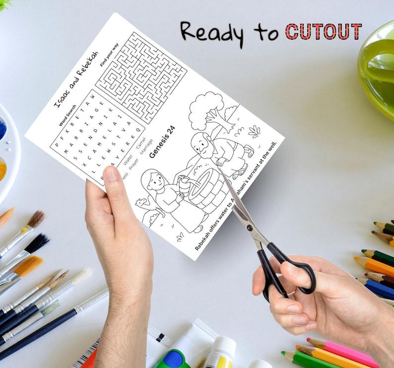 Isaac and Rebekah Bible Craft | Kids Bible Games | Sunday School ...