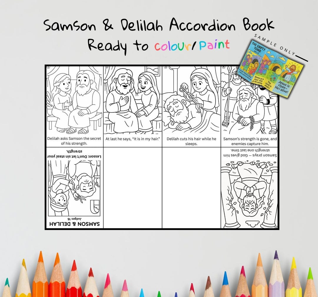 Samson and Delilah Bible Craft | Kids Sunday School Activity | Bible ...