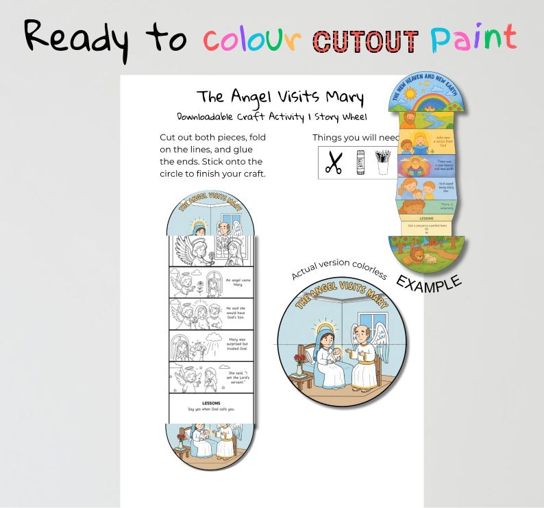 The Angel Visits Mary Bible Craft | Trust & Obedience Lesson ...