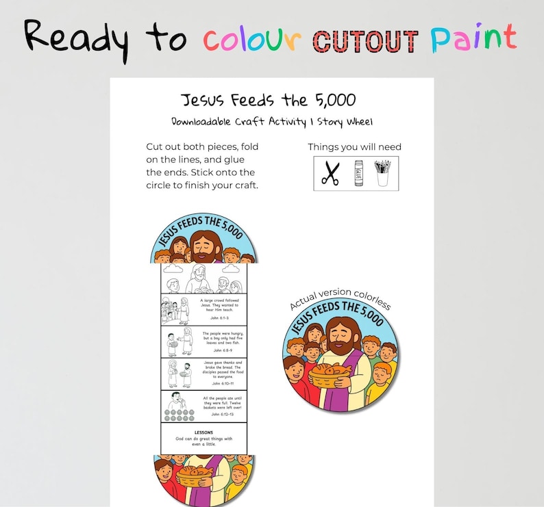Jesus Feeds the 5,000 Bible Craft | John 6 Sunday School Activity ...