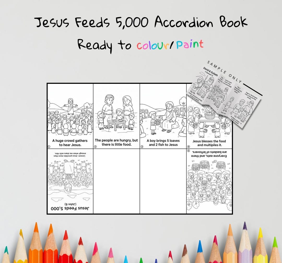 Jesus Feeds 5,000 Bible Craft | Kids Sunday School Activity | Bible ...