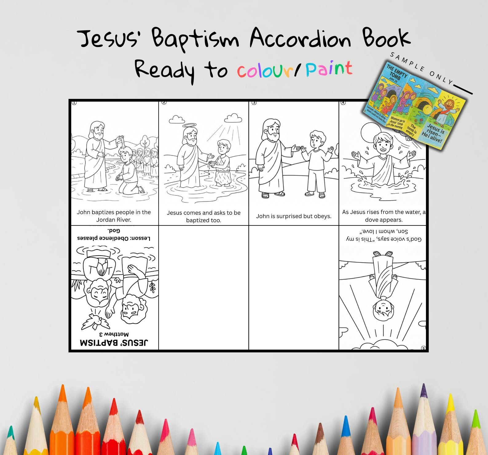 Baptism of Jesus Sunday School Craft Bundle (7 Activities) | Matthew 3 ...