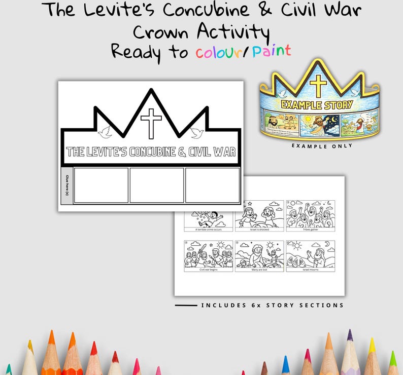 Levite’s Concubine Bible Crown Printable | Choose God’s Ways ...