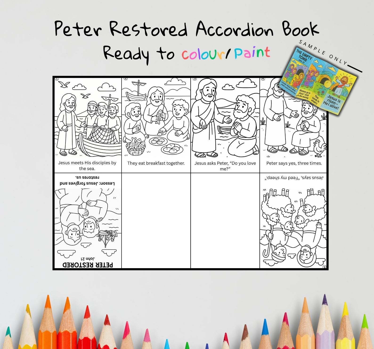 Peter Restored Bible Craft | Kids Sunday School Activity | Bible ...