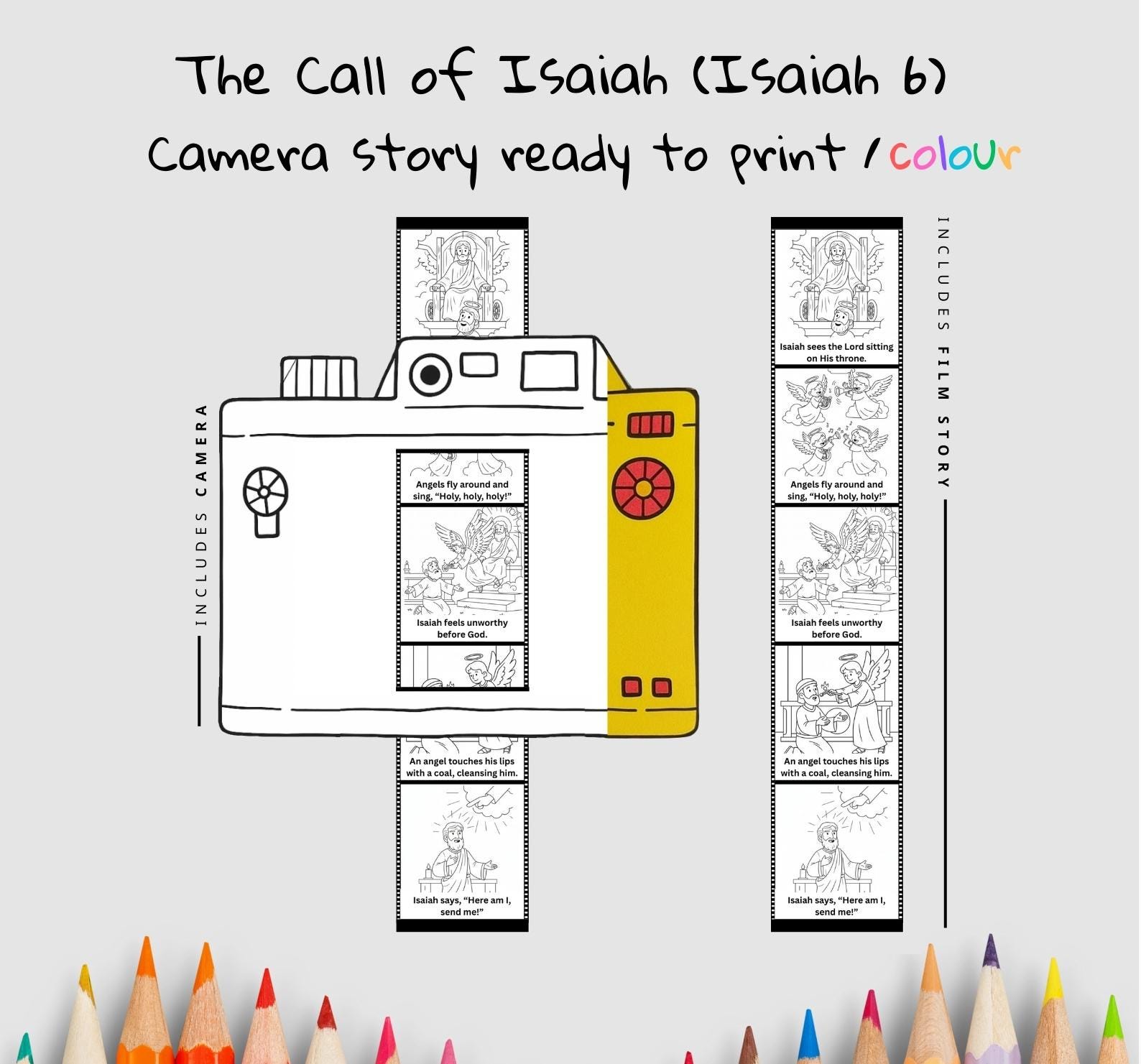 Call of Isaiah Bible Camera Film Craft | Kids Bible Story Activity ...