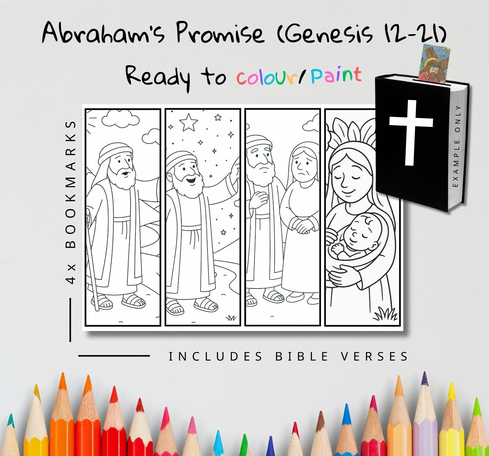 Abraham’s Promise Bible Verse Bookmarks for Kids (4x Set) | Christian ...