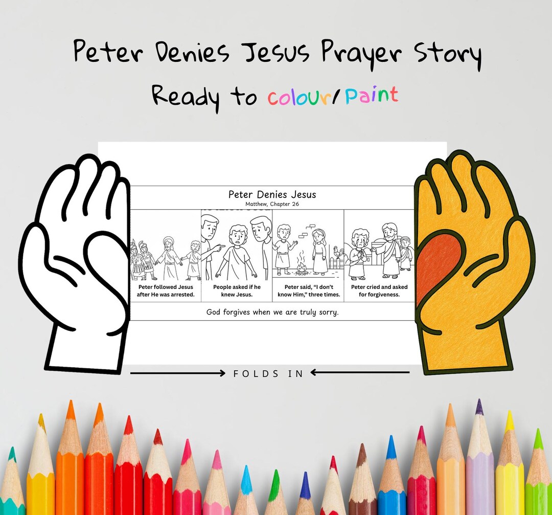Peter Denies Jesus Prayer Hands Craft | God Forgives Us Lesson ...