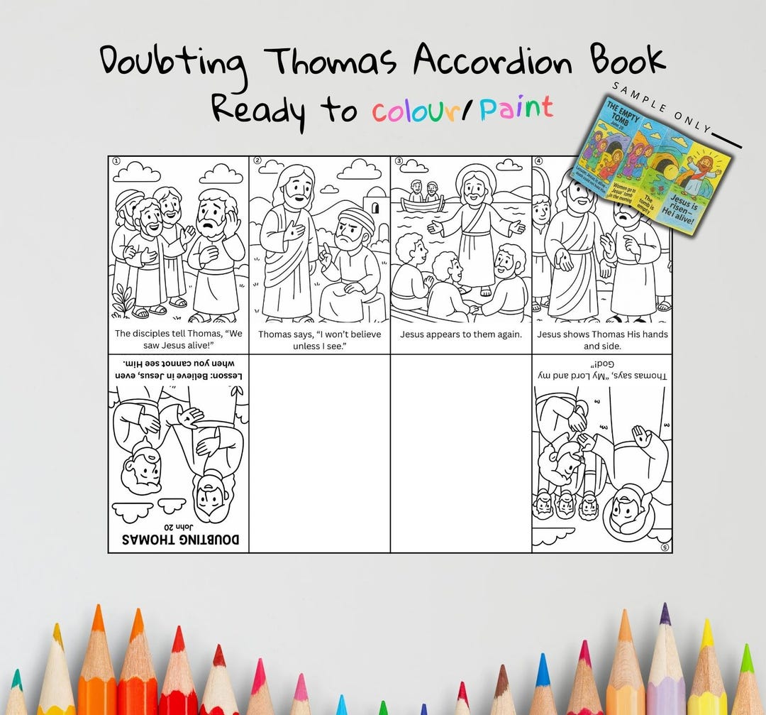 Doubting Thomas Bible Craft | Kids Sunday School Activity | Bible ...