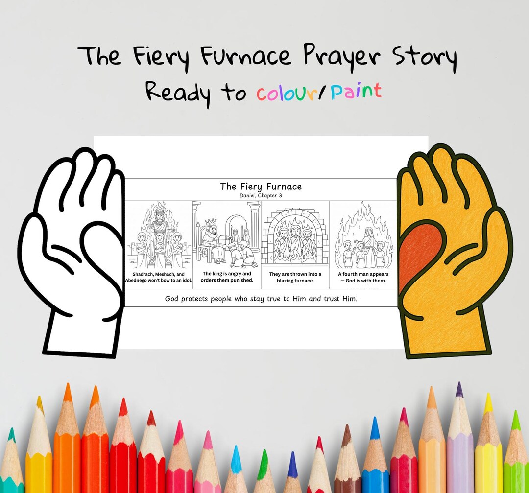 Fiery Furnace Prayer Hands Craft | God Protects Us Lesson | Christian ...