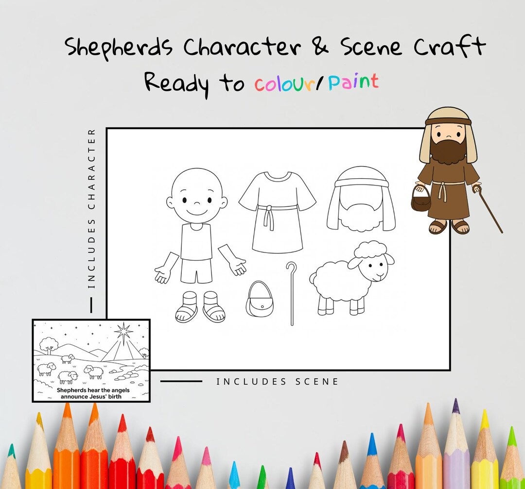 The Shepherds Hear the Angels-bible Craft-sunday School Bible Activity ...