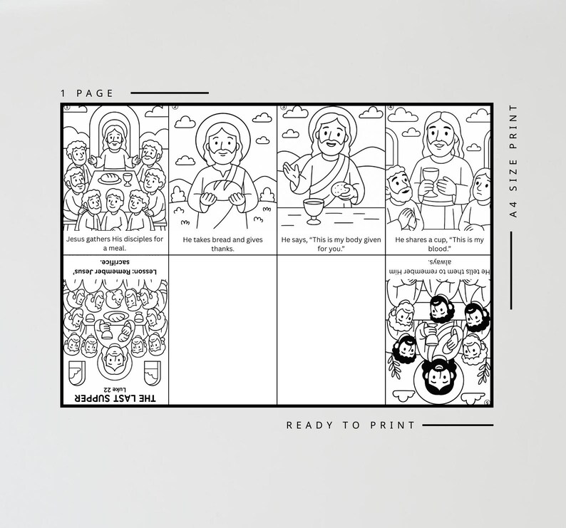 The Last Supper Bible Craft | Kids Sunday School Activity | Bible ...