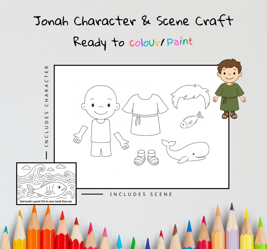 Jonah and the Great Fish | Bible Craft | Sunday School Bible Activity ...