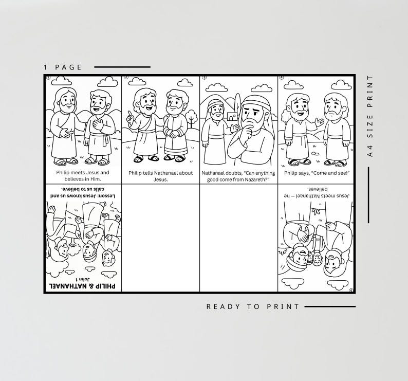 Philip and Nathaniel Bible Craft | Kids Sunday School Activity | Bible ...